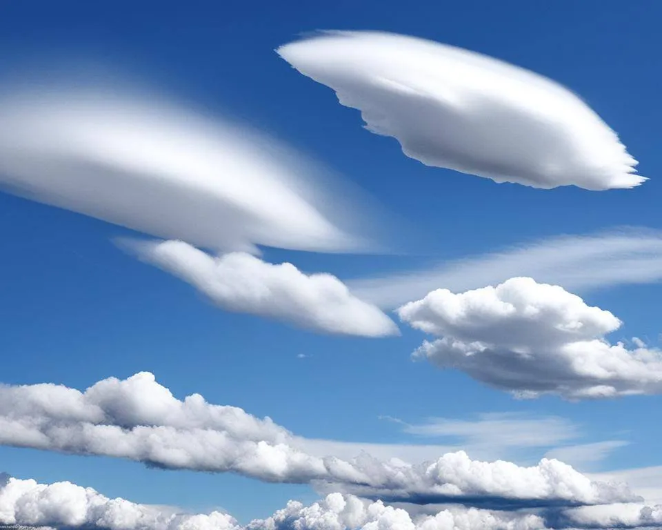 Clouds: Types, altitude, and coverage of clouds.